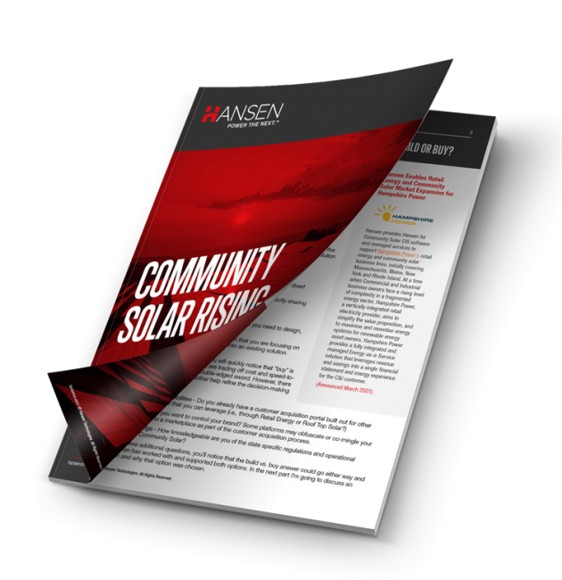 Community Solar Rising — Hansen Technologies